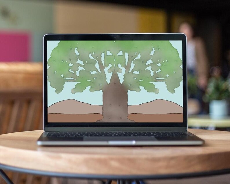 Serene Tree iPad Wallpaper: Nature-inspired Digital Background (digital ...