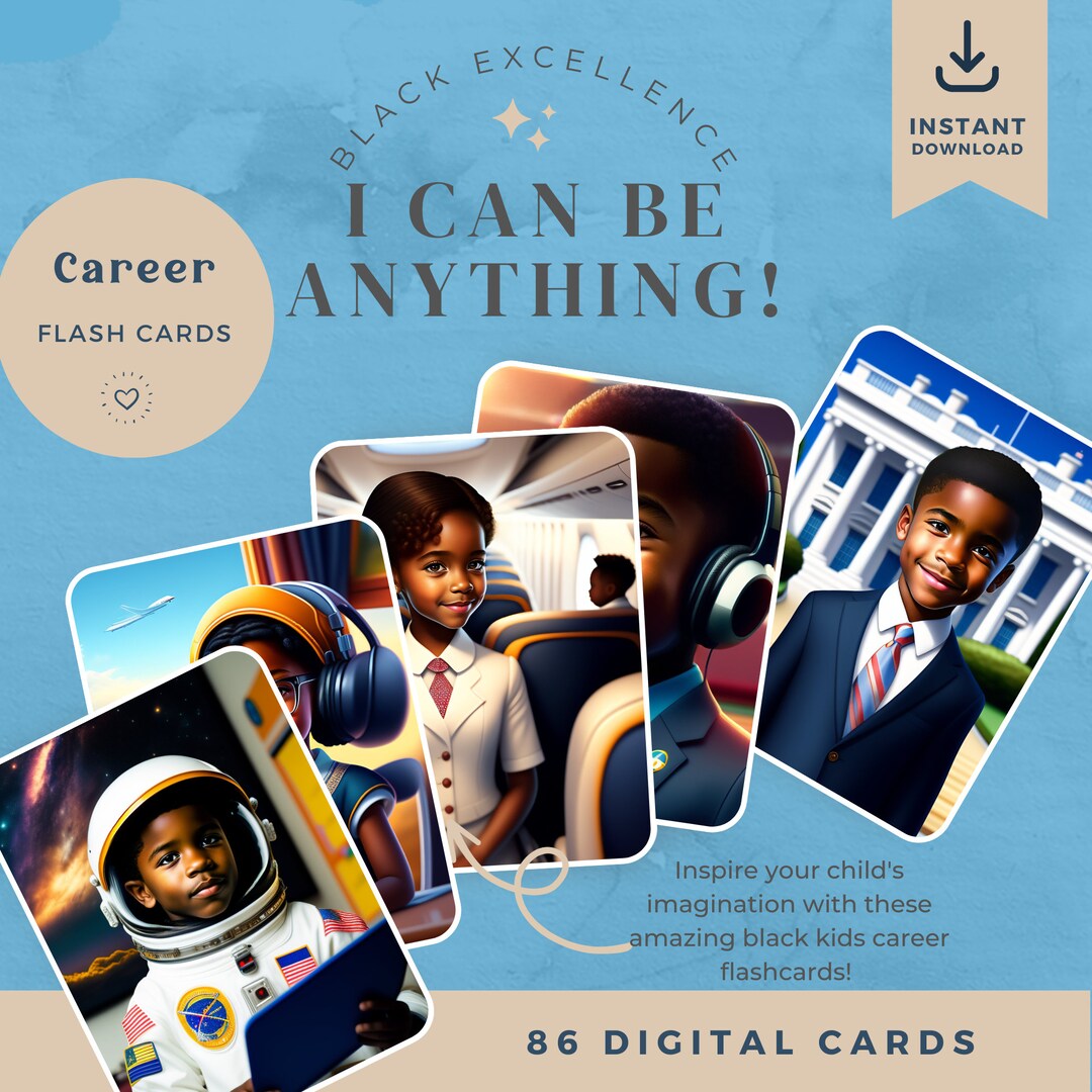 Black Excellence, Career Cards, I Can Be Anything, Black Kids Careers ...
