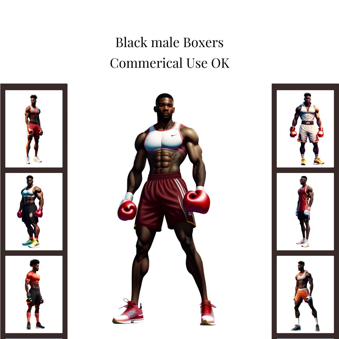 Black Boxers Clipart African American Man Black King African American ...