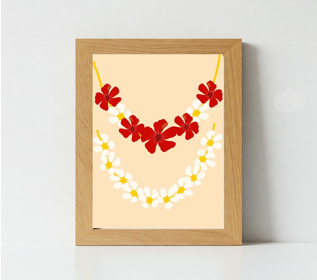 Hawaiian Lei Wall Art | Poster | Digital Print - Etsy