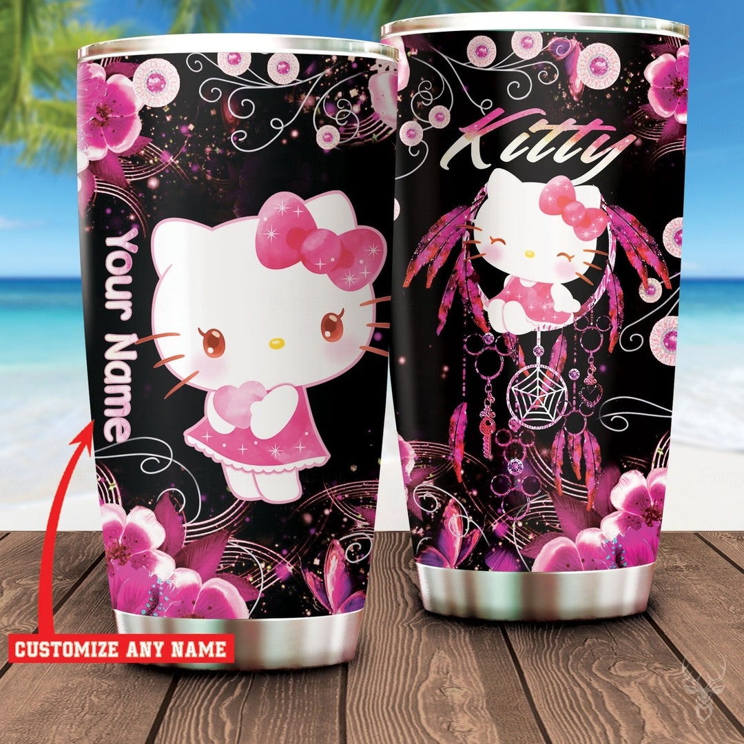 Kitty Cat Tumbler, Pink Kitty Tumbler, Kitty Tumbler, Custom Kitty ...