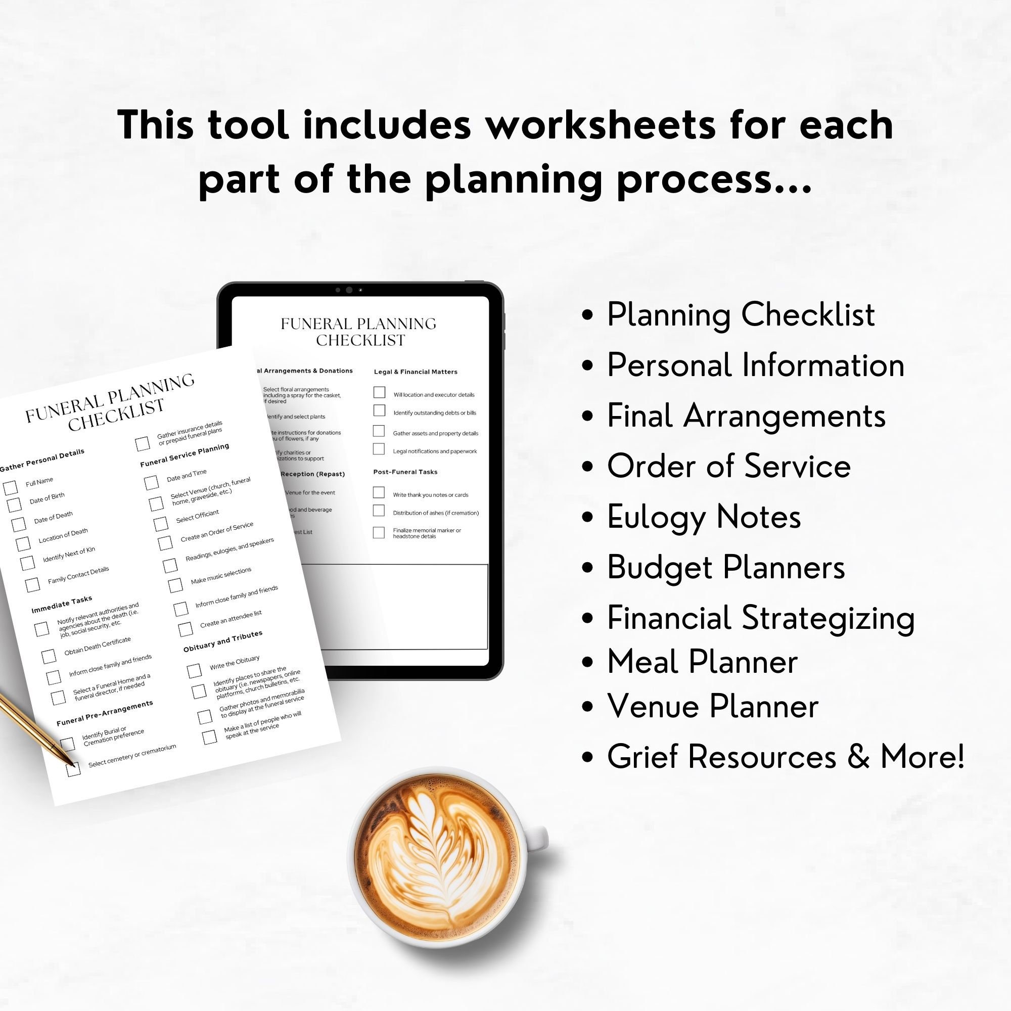 Celebration of Life Service Planner: 35-page Funeral Memorial Pack ...