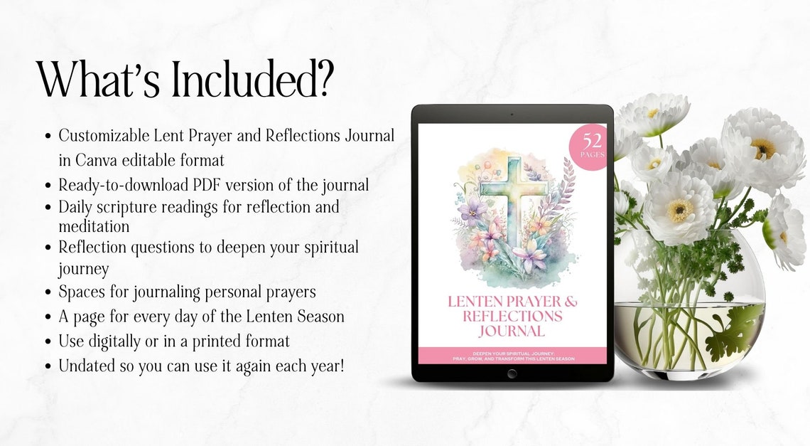 Lent Journal Printables, Easter Activity, Bible Journaling, Printable ...