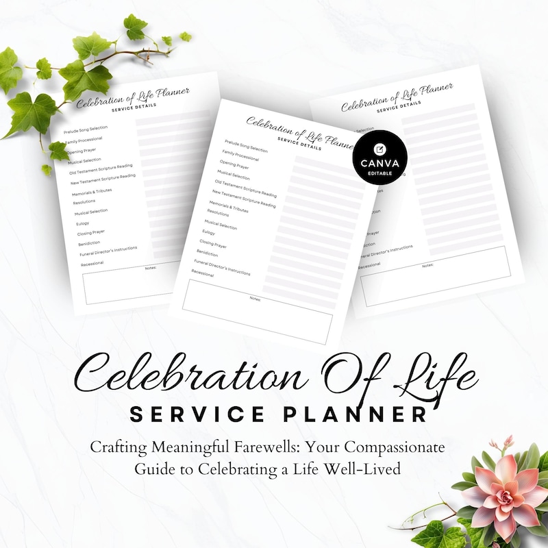 Editable Life Planner - Etsy
