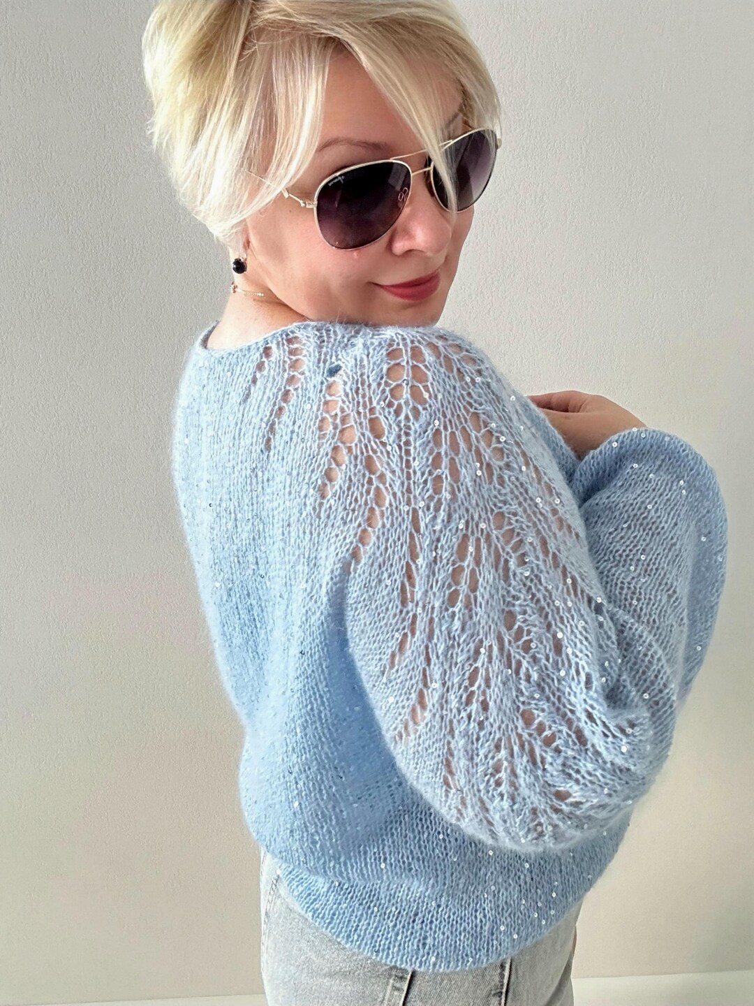 Knitting Pattern Sweater, Mohair Sweater Knitting Pattern , English ...