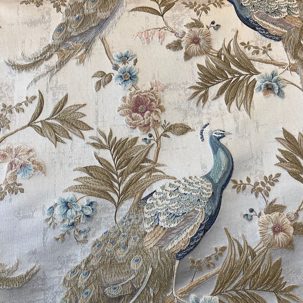 Peacock Fabric - Etsy