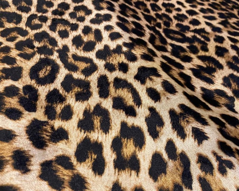 Leopard Gepard Stoff Luxus-Tier-Muster Samtstoff - Etsy.de
