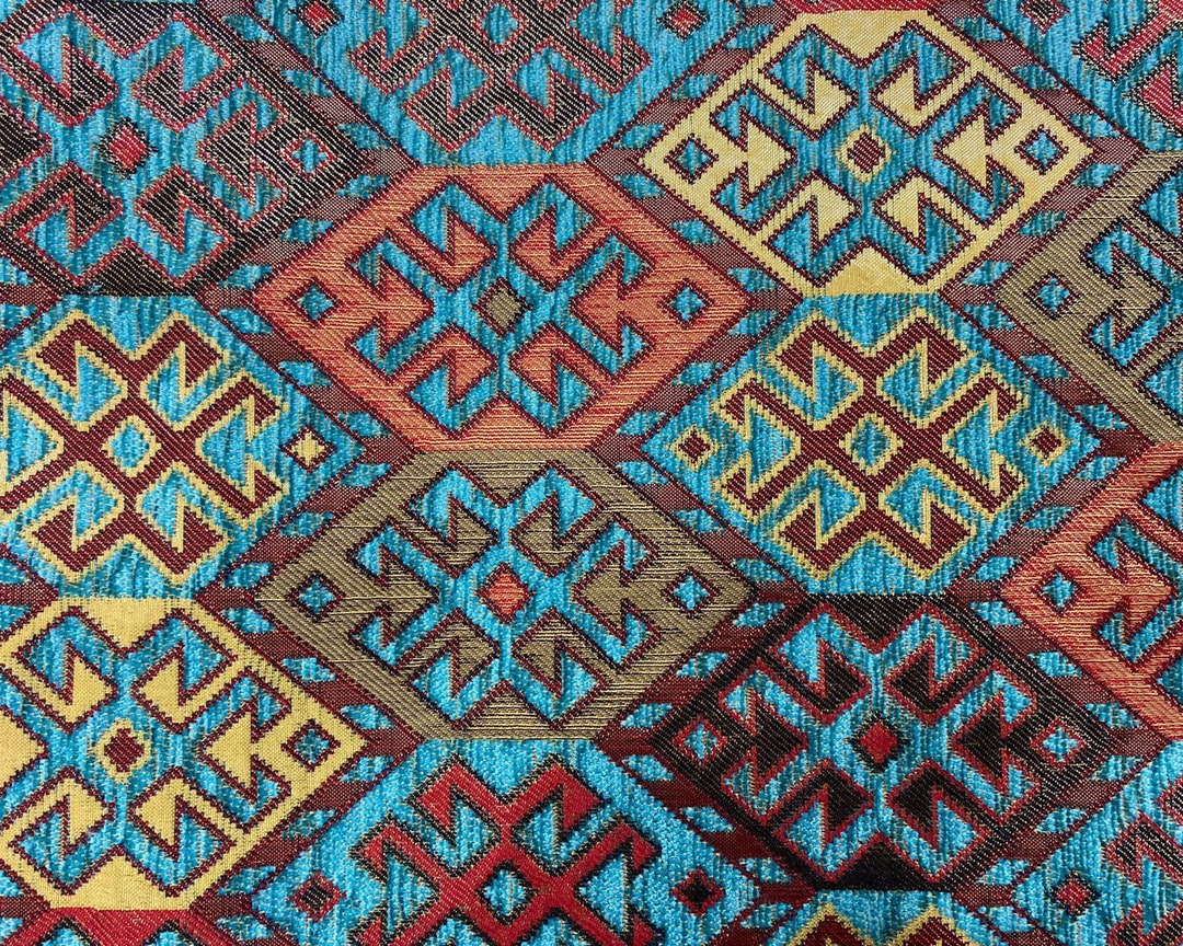 Chenille Bohemian Fabric,jacquard Fabric,ethnic Geometric Pattern Woven ...