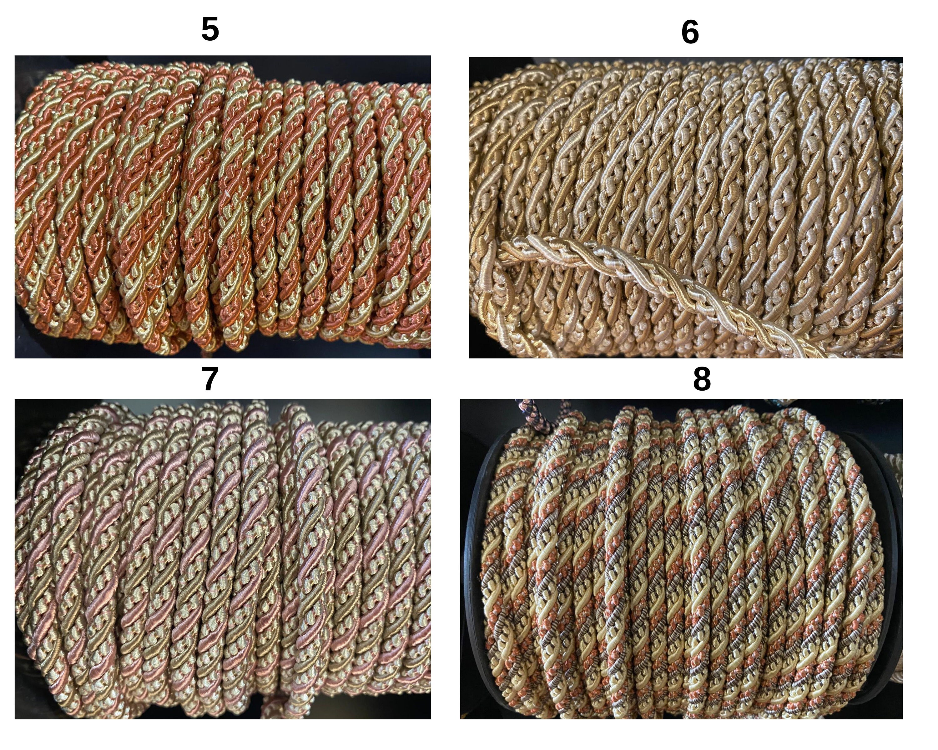 6mm,8mm,1.5cm Round Braided Cord,6mm Satin Cord,3-ply Twisted Round ...