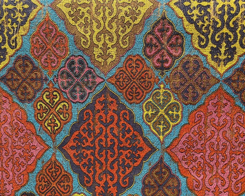 Upholstery Fabric, Uzbek Rug Pattern, Islamic Pattern,,jacquard Fabric ...
