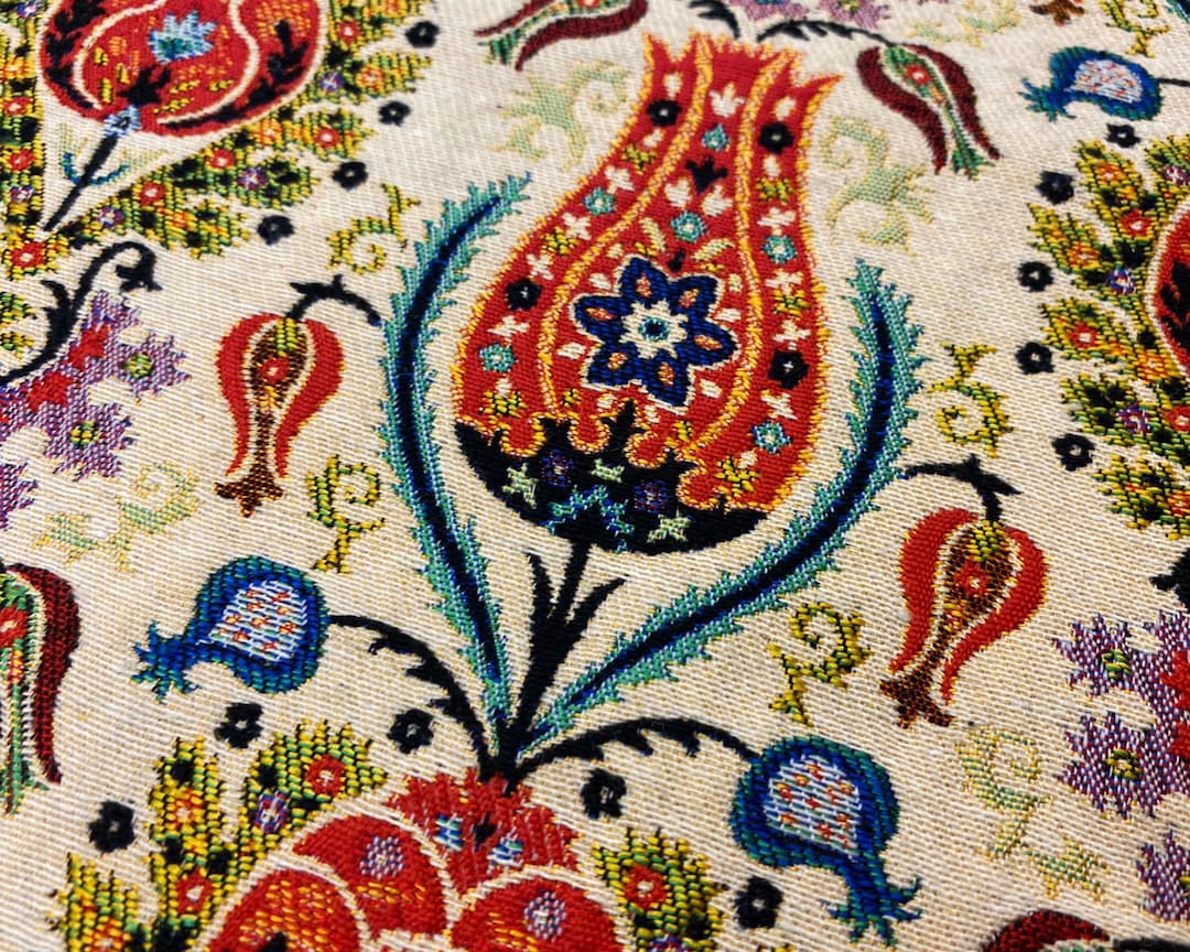 Upholstery Fabric, Ottoman Rug Pattern, Islamic Pattern, Jacquard ...