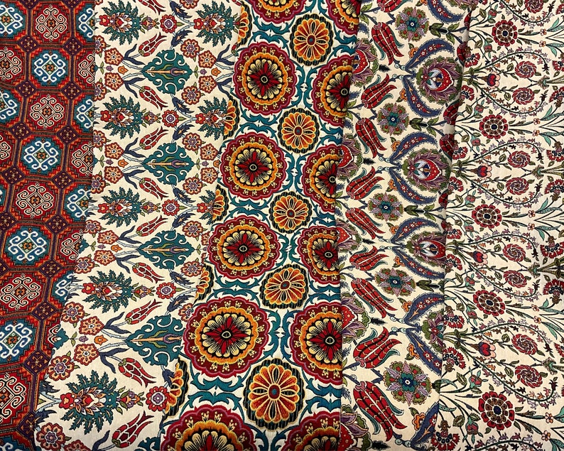 Turkish Woven Chenille Upholstery Fabric, Violet Motif Tapestry - Etsy