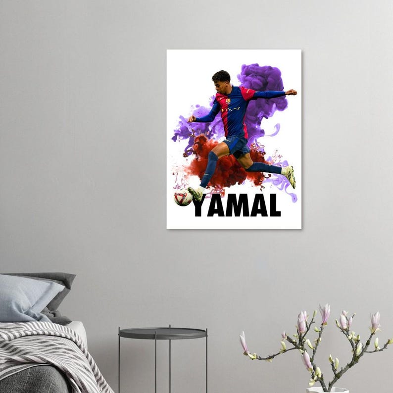 Lamine Yamal Poster Barcelona Fc La Liga Premier League Soccer Poster ...