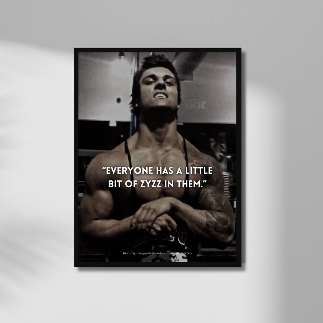 Zyzz Poster Aziz Zyzz Pose Gym Poster Weightlifting Bodybuilding Ronnie ...