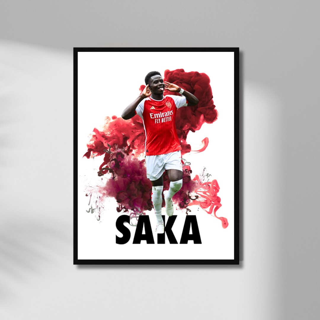 Bukayo Saka Poster Arsenal Premier League Soccer Poster Football Poster ...
