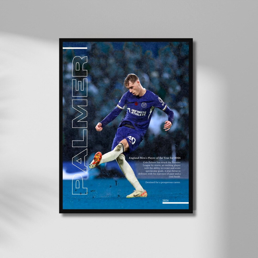 Cole Palmer Poster Chelsea FC Premier League Midfielder England Cold ...