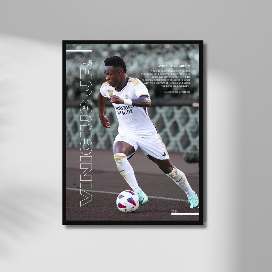 Vinicius Junior Poster Real Madrid Football Player Poster Soccer Poster ...