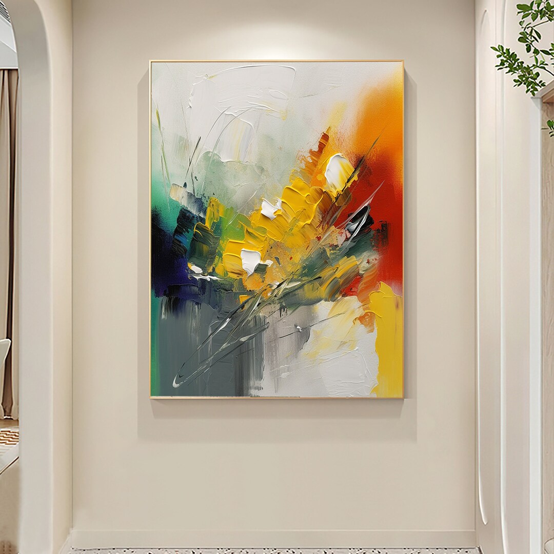 Original 3D Colorful Textured Wall Artlarge Wall - Etsy