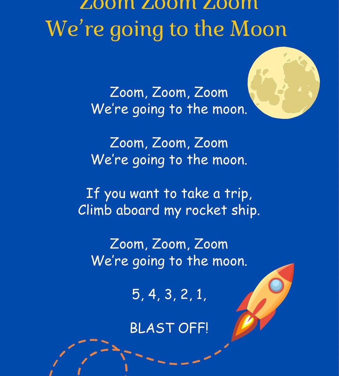 Zoom Zoom Zoom Nursery Rhyme Poster | Kids Room Wall Art | Digital ...