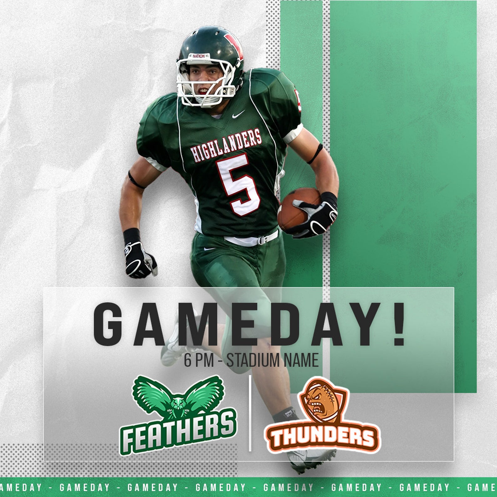 Customizable Sports Club Photoshop Templates for Social Media | Ragnar ...