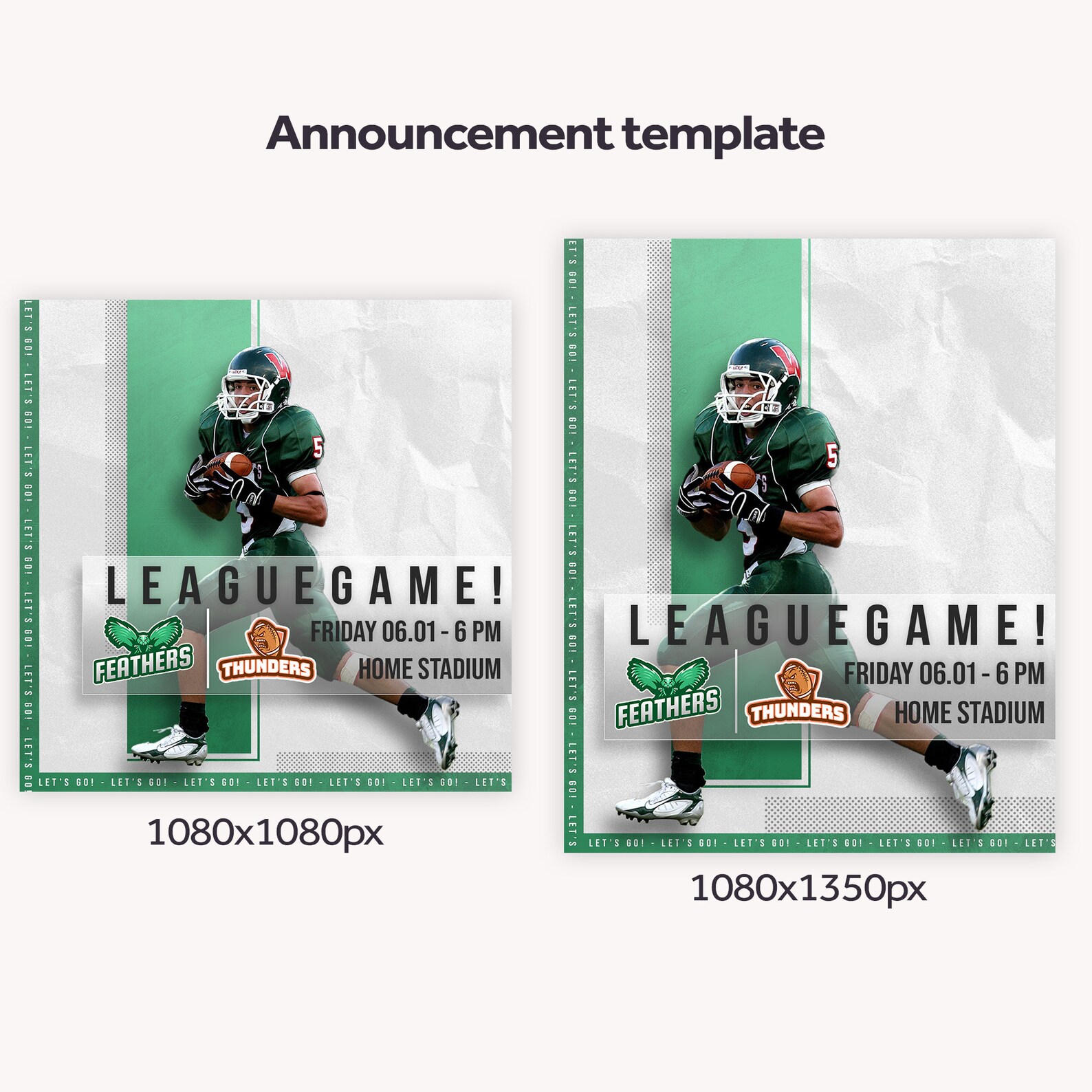 Customizable Sports Club Photoshop Templates for Social Media | Ragnar ...