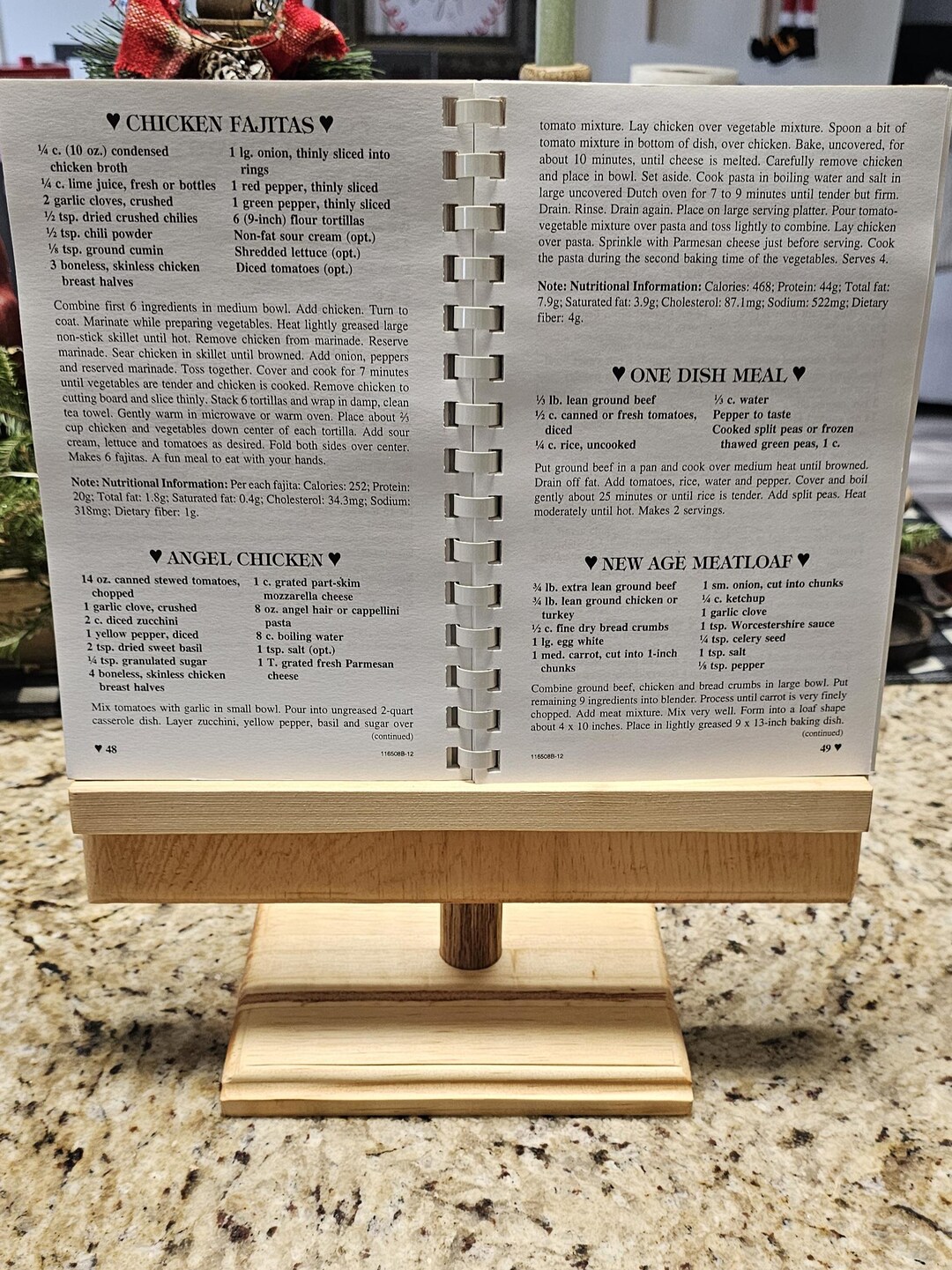 Hand Made Cookbook Stand or iPad Stand, Best Used for Spiral Cookbooks ...