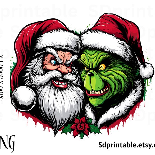 Grinch Santa - Etsy