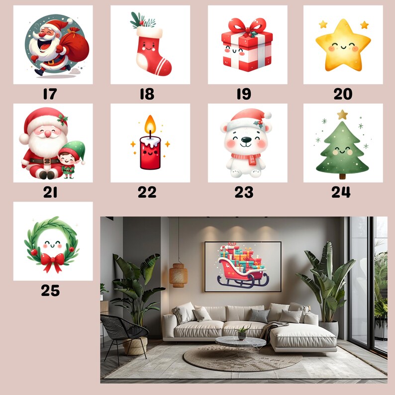 Christmas Clipart Bundle, Holiday PNG Graphics (digital Download) - Etsy
