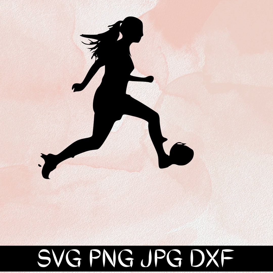 Soccer Girl Silhouette Svg Png Dxf Jpg Women Soccer - Etsy