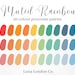 Muted Rainbow 30 Swatches Procreate Colour Palette, Calm Muted Rainbow ...