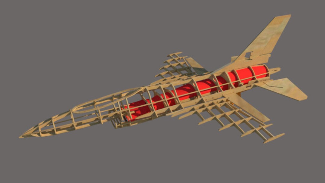 Laser Cut File-dxf-cdr-fighter Jet 3D Model-fighter Jet - Etsy