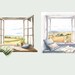 Window Sill Watercolor Clipart Bundle Greenery View Free - Etsy