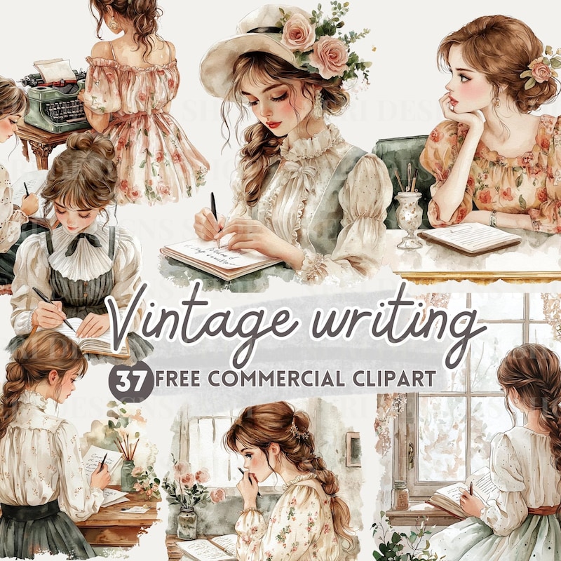 Vintage Women Writing - Etsy UK
