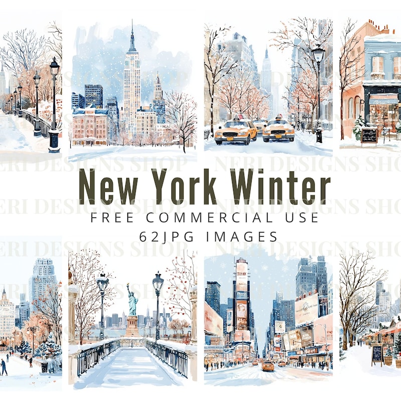 Time Square in Winter - Etsy