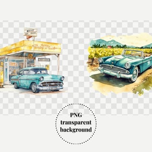 Summer Road Trip Watercolor Clipart Bundle Summer Travel Free ...