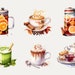 Autumn Beverage Watercolor Clipart Bundle Cozy Fall Drinks - Etsy