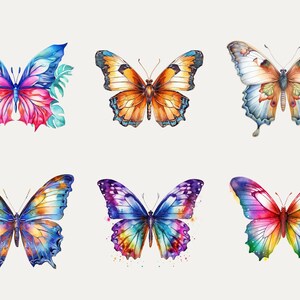 Butterfly Watercolor Clipart Bundle Elegant Insect Free - Etsy