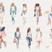 Casual Fashion Watercolor Clipart, Stylish Woman Commercial PNG ...