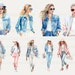Casual Fashion Watercolor Clipart, Stylish Woman Commercial PNG ...