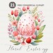 Easter Egg Watercolor Clipart Bundle, Floral Egg Free Commercial PNG ...