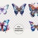 Butterfly Watercolor Clipart Bundle Elegant Insect Free - Etsy