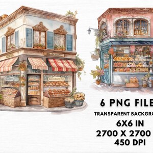 Bakery Watercolor Clipart Bundle Free Commercial Baker Shop Watercolor ...