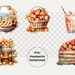 Apple Orchard Watercolor Clipart Bundle Apple Garden Free Commercial ...