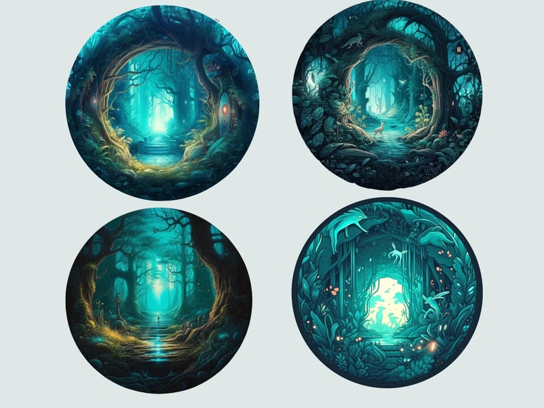 Enchanted Forest Portal Clipart Bundle Enchanted Gateway Free - Etsy