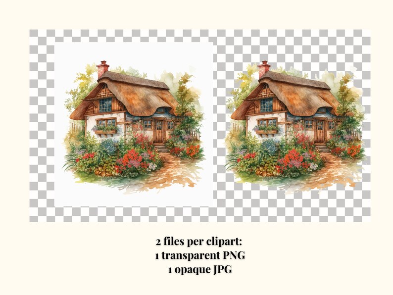 Cozy Floral Cottage Watercolor Clipart Bundle Floral - Etsy