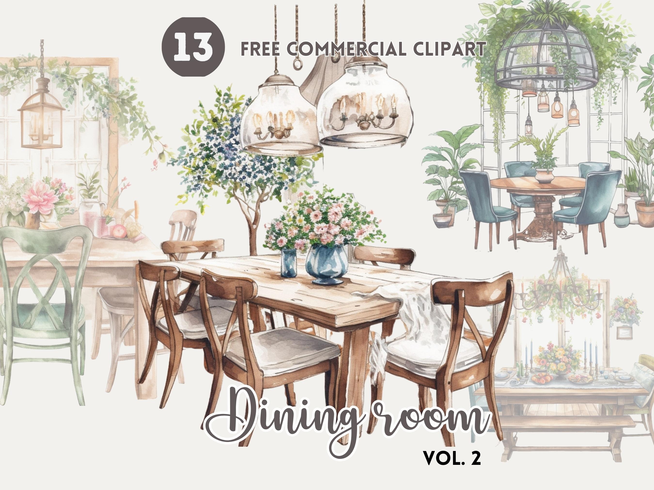 Fancy Dinner Table Clipart