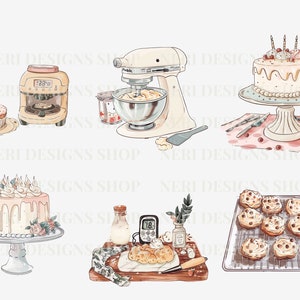 Baking Watercolor Clipart, Baking Ingredient Free Commercial PNG ...