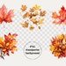 Fall Leaves Watercolor Clipart Bundle, Autumn Foliage Branch Free ...