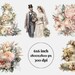 Vintage Wedding Watercolor Clipart Bundle Victorian Bride & Groom Free ...
