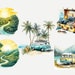 Summer Road Trip Watercolor Clipart Bundle Summer Travel Free ...